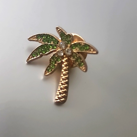 Fashion Jewelry | Jewelry | Palm Tree Brooch With Simulated Diamond ...